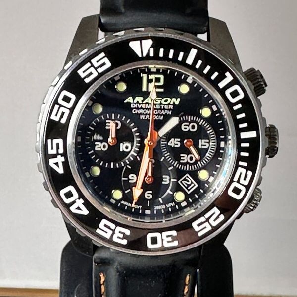 Aragon Automatic Chronograph Dive Master w/Seiko SII NE88 Movement ...