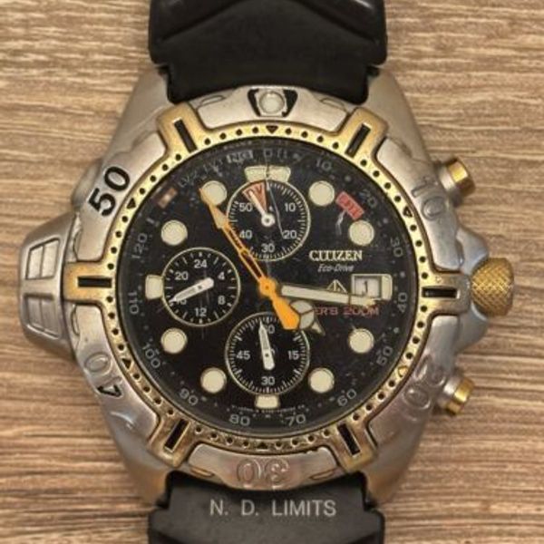 Citizen Eco Drive Aqualand 200m Dive Watch B741 - H16471 *RARE* (Needs ...