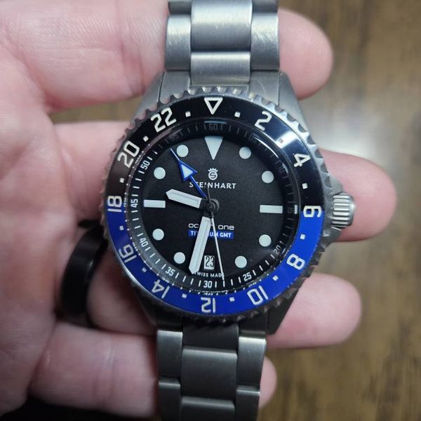 Steinhart Ocean One GMT Batman Titanium 42 | WatchCharts Marketplace