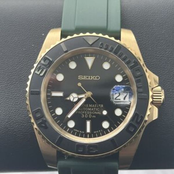 custom build NH35 mod seiko movement mod - gold yacht automatic watch | WatchCharts Marketplace