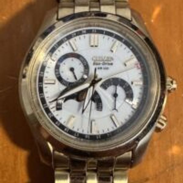 CITIZEN ECO DRIVE MOON PHASE CALIBRE 8651 CLASSIC WATCH GOLD COLOR ...