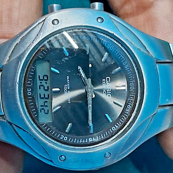 Vintage Used Casio Edifice EFA-105 Analog and Digital watch ...
