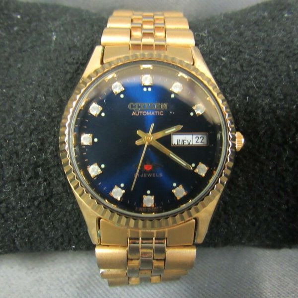 CITIZEN 8200-075552 9N0103 GN-4W-S AUTOMATIC WATCH 21 JEWELS GOLD TONE ...