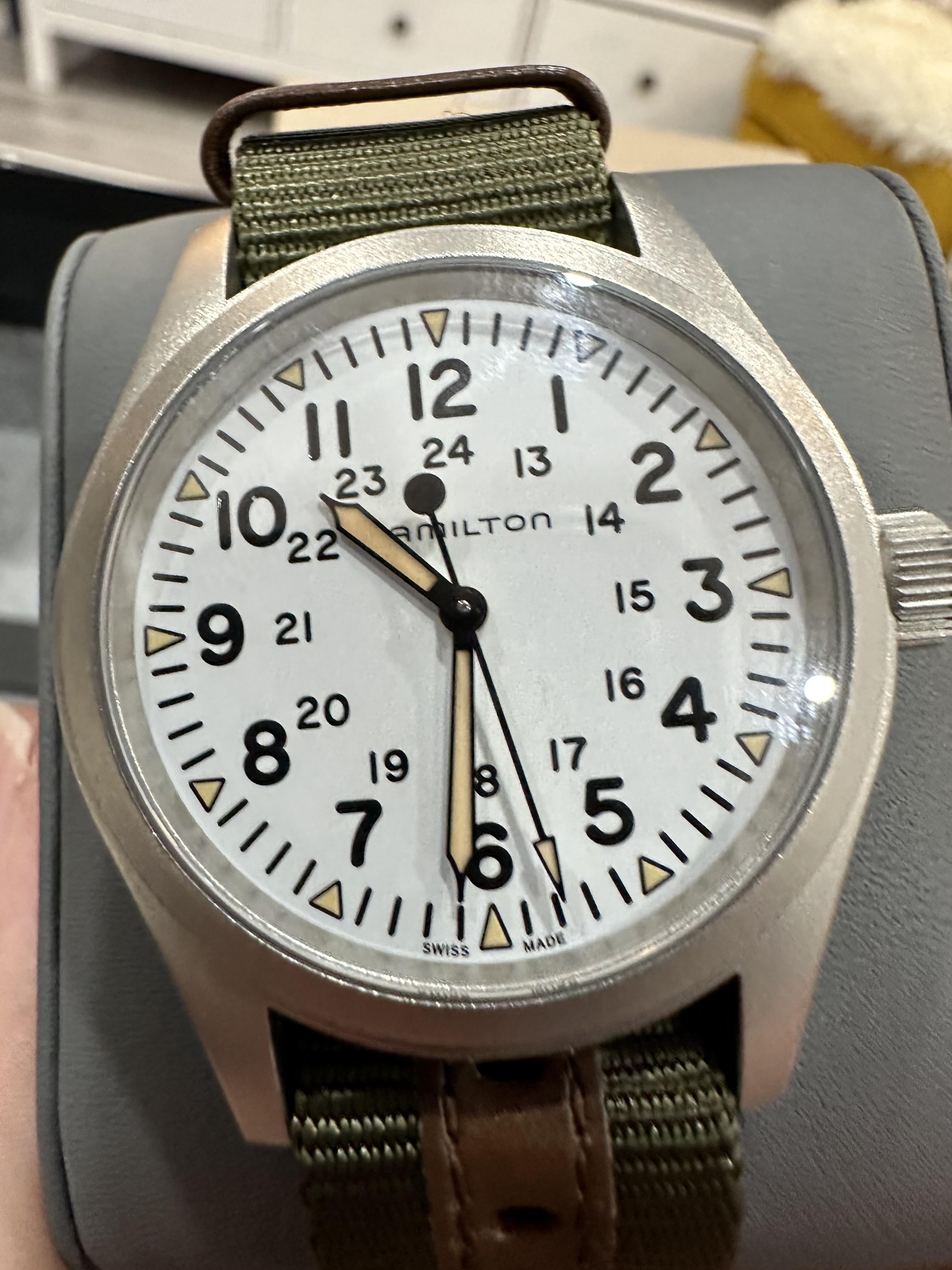 [WTS]Hamilton Khaki Field Mechanical White Dial Men's Watch H69439411 ...
