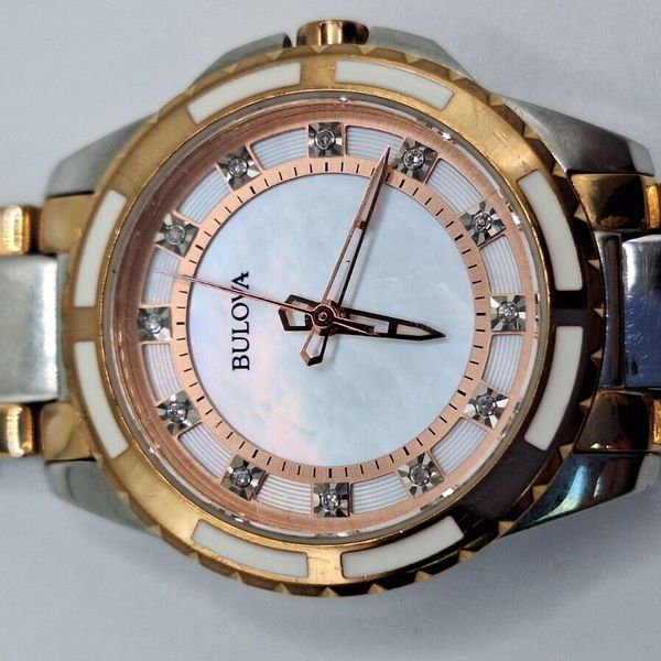 Bulova 98P134 Mother Of Pearl Diamond Dial Watch | WatchCharts Marketplace