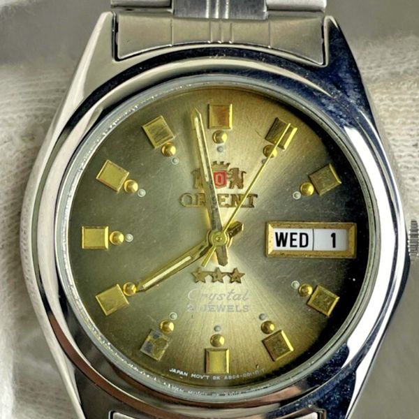 Vintage ORIENT 3-STAR CRYSTAL 21 JEWELS for Mens Watch Day/Date Japan ...