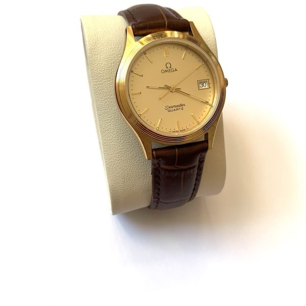 Vintage Omega Seamaster Cal 1425 Golden Dial Stainless Steel Menâ s ...