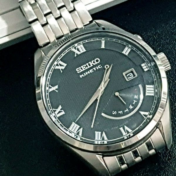 SUPURB SEIKO KINETIC 5M84-0AE0 DISPLAY BACK 2 TICKING | WatchCharts