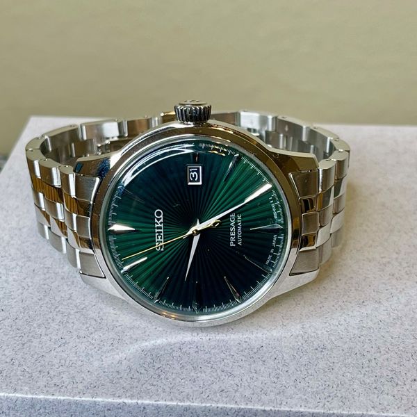 SEIKO SRPE15 Presage SS Green Dial Automatic Watch in Box | WatchCharts ...