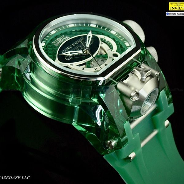 NEW Invicta Men's 52mm Magnum NFL NEW YORK JETS Chronograph GREEN DIAL ...