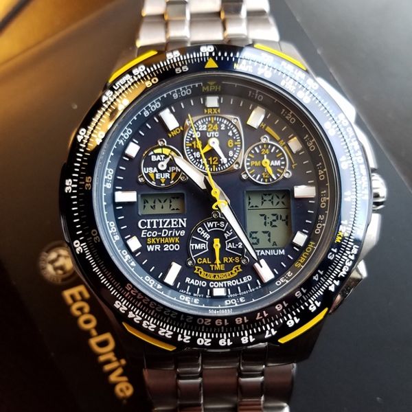 FS: Citizen Skyhawk Blue Angels Titanium (Atomic/Solar) - JY0050-55L ...