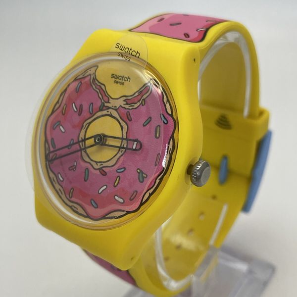 Swatch Simpsons Seconds Of Sweetness Watch SO29Z134 41mm Yellow ...