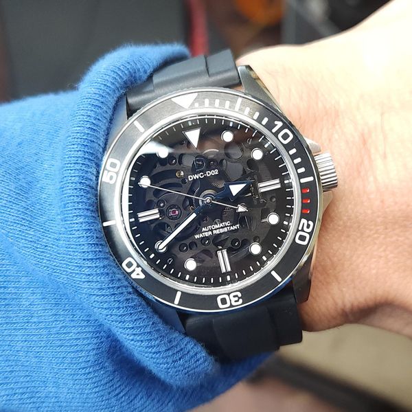 [WTS] Custom Automatic Dive Watch - Sapphire Dial Skeleton Seiko NH72 ...