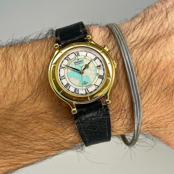 Seiko Kinetic Age of Discovery Map 1995 | WatchCharts Marketplace