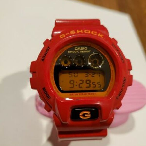 Casio G-Shock Red Orange Wristwatch DW-6900CB 1289 | WatchCharts ...