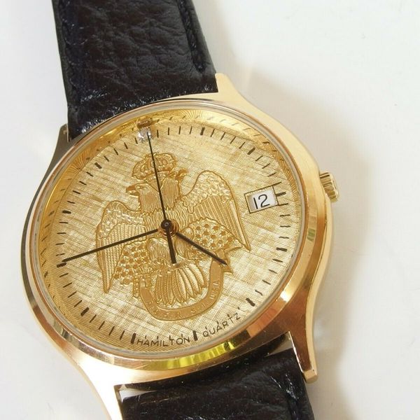 Hamilton Men's Swiss Quartz Analog Watch 9812 Scottish Rite Rare ...