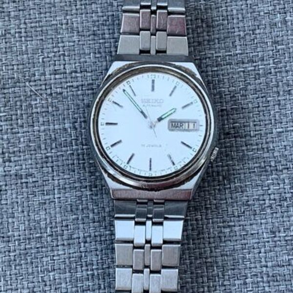 Vintage Seiko Automatic 17 Jewels Day Date Mens Watch 7009-473X R Stainless Stee | WatchCharts ...