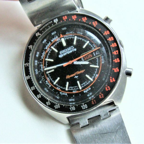 Vintage SEIKO 5 Sports Speed-Timer 7017 6050 Automatic Fly Back Mens ...