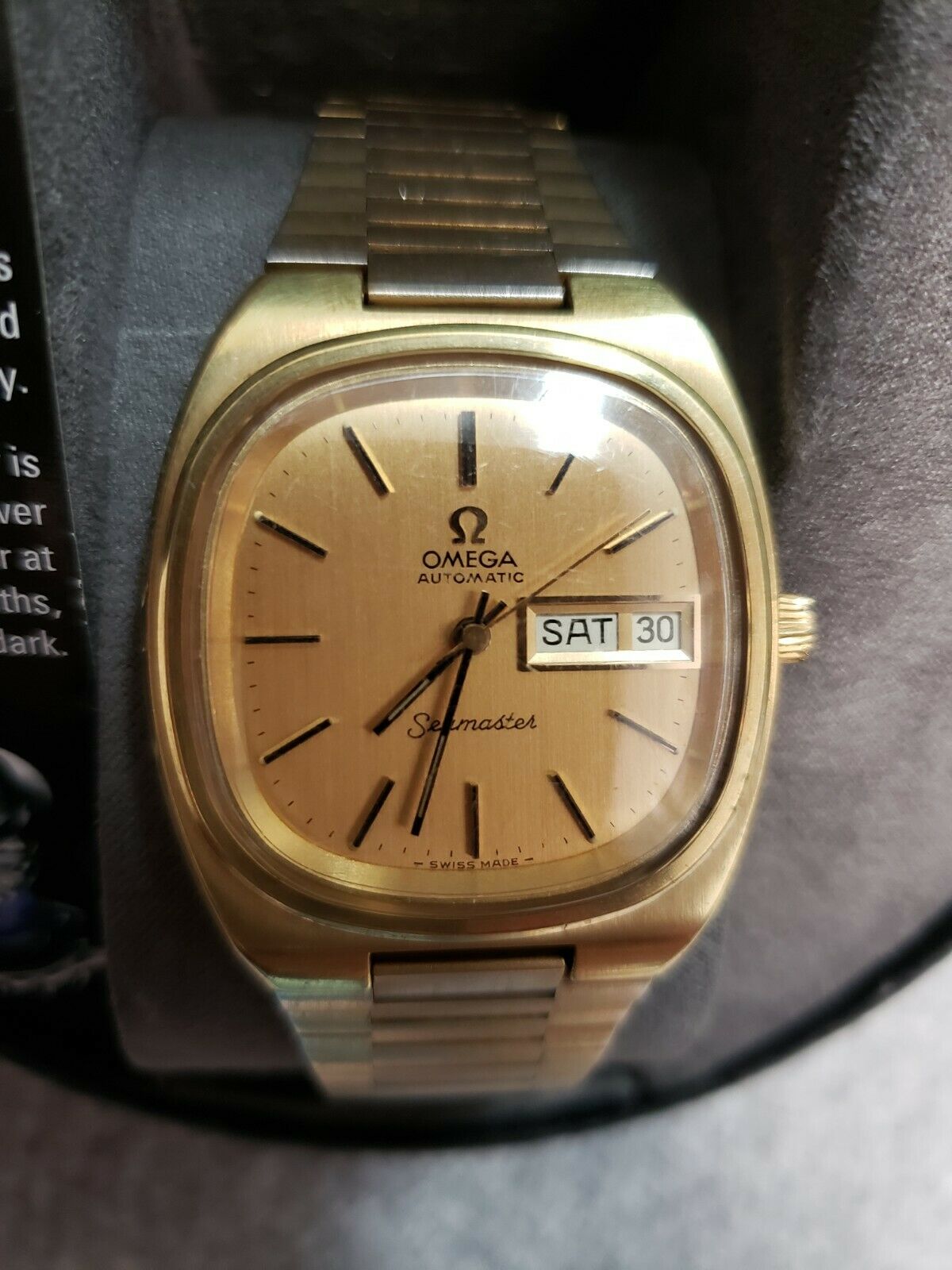 Vintage Authentic OMEGA Seamaster Date Day automatic Cal 1020 166.0213 ...
