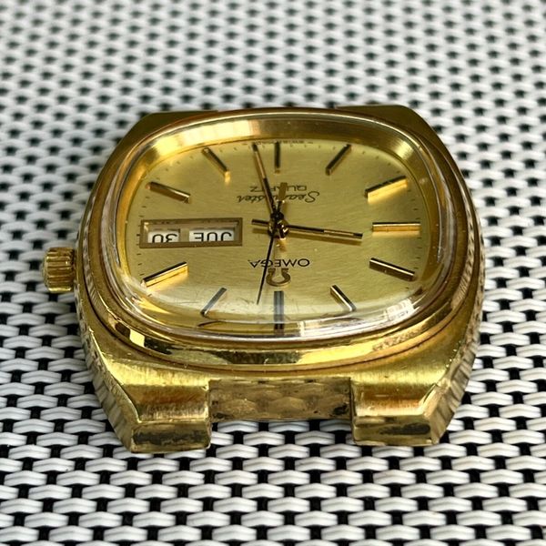OMEGA Seamaster Cal 1345 Quartz Watch Vintage Men's Golden Dial To ...