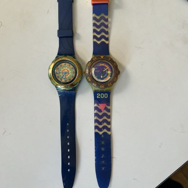 Swatch Scuba Vintage Diver Watch 200M VTG 90's Swiss Made Watches ...