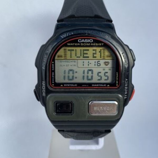 Vintage Casio BP-100 Blood Pressure Monitor Men's Rare Digital Wrist ...