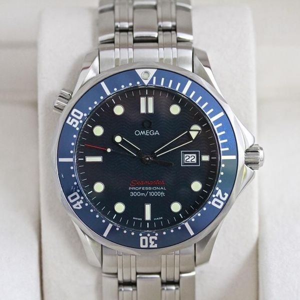 FSOT: Omega SeaMaster Quartz Blue Dial 2221.80 Complete Box & Papers ...