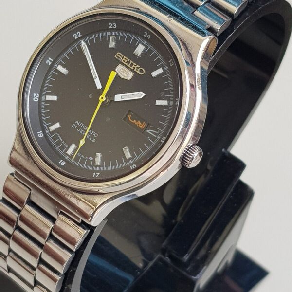 vintage seiko 5 automatic sport model 6319-6060 wristwatch for men's ...