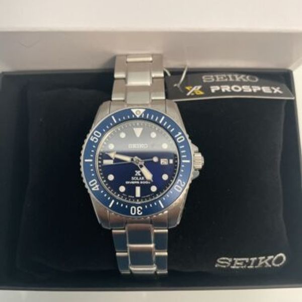 Seiko Solar Prospex Quartz Blue Men's Watch - SNE585 (Mint ...