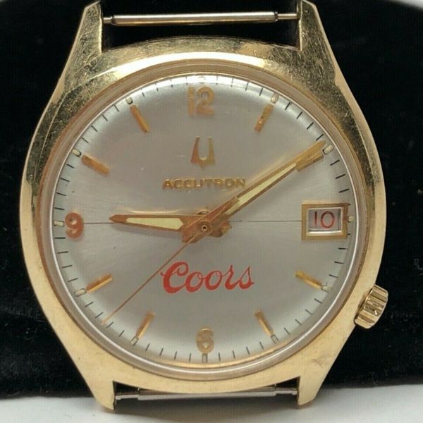 Bulova Accutron Watch w/ Coors dial, Men's gold 10k case, Movement 2181 ...