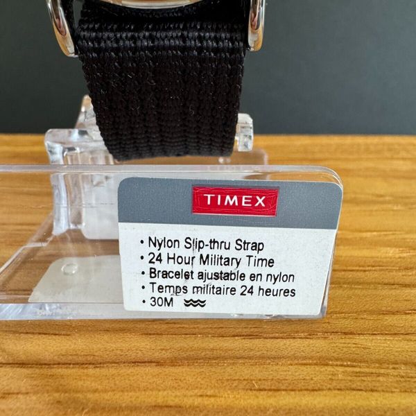 Timex Weekender-Black/Black Nylon Band Watch-Military Time-30 Meter ...