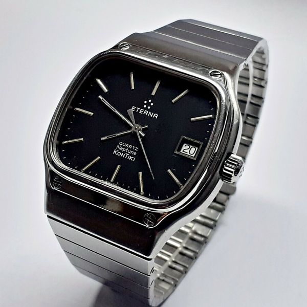 VINTAGE ETERNA WATCH Co. NEPTUNE KonTiki QUARTZ SWISS MEN'S | WatchCharts