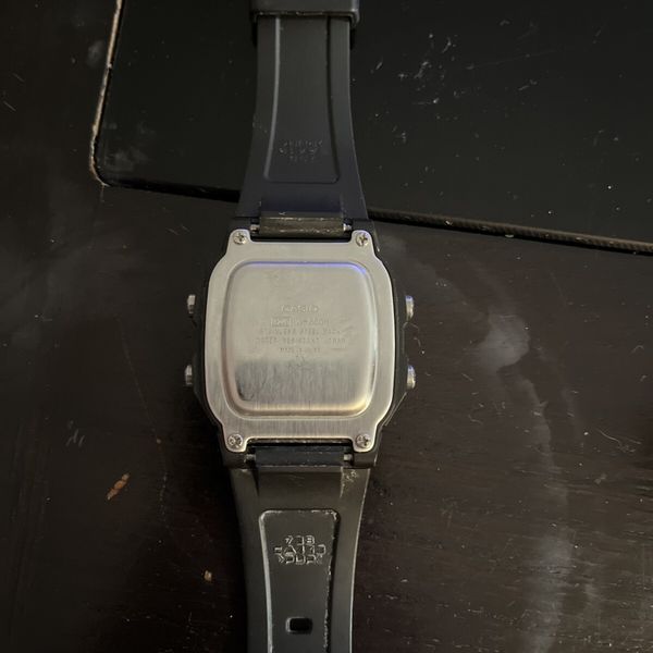Casio Watch Mens 36mm Black Square Digital Sport Alarm W-800H New ...