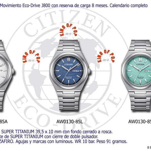 CITIZEN AW0130-85A Super Titanium Eco Drive *FREE SHIPPING ...