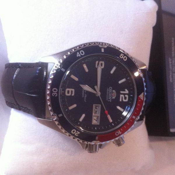 SOLD SOLDOrient mako pepsi. Bonus black croc strap | WatchCharts ...