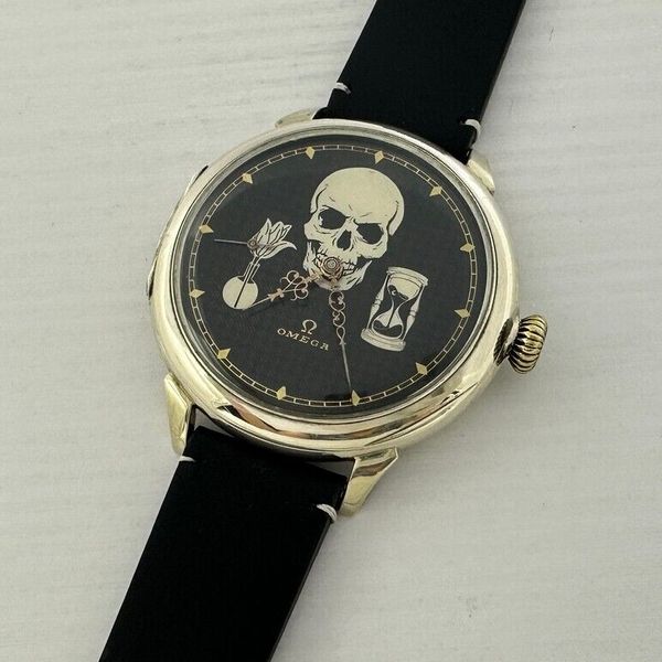 Omega Memento Mori Masonic Antique 1912-1916 Swiss Amazing Art Deco ...