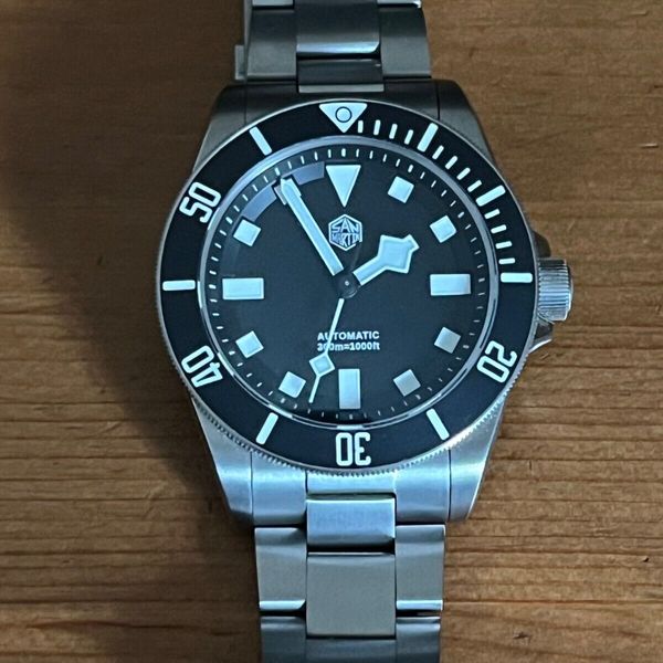 San Martin SN0121T 39MM Titanium Black Dive Watch | WatchCharts Marketplace