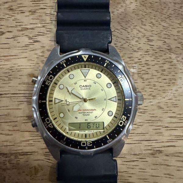 Vintage Casio AMW-320D Arnie ANA-DIGI ALARM CHRONOGRAPH WR 100M MEN'S ...