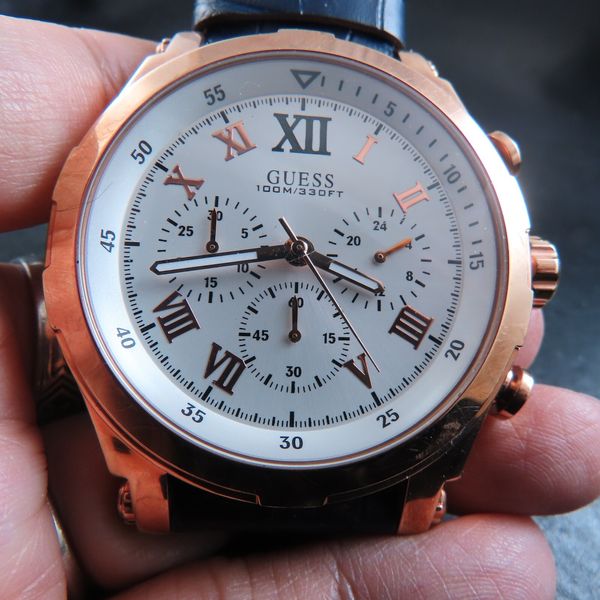 All Steel Guess Chronograph 24 Hours Quartz Men Watch | WatchCharts ...