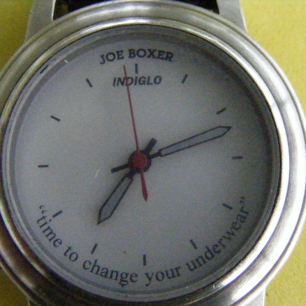 Timex Indiglo Joe Boxer Advertisement Men's Watch New Leather Band 1995 ...