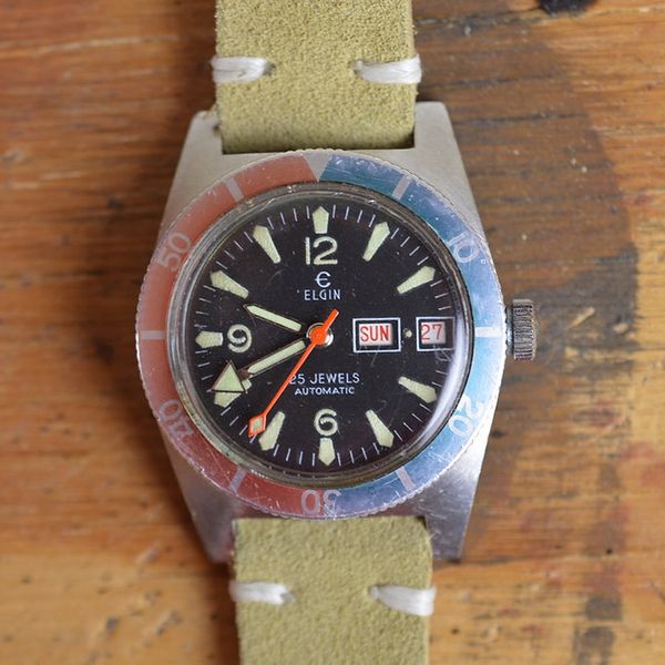 [WTS] 1970's Elgin Skin Diver (Day-Date) Pepsi | WatchCharts