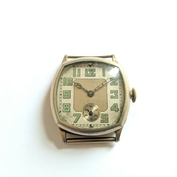 Zenith rectangular Trench style wrist watch vintage 1918, cal. 13 NSVI ...