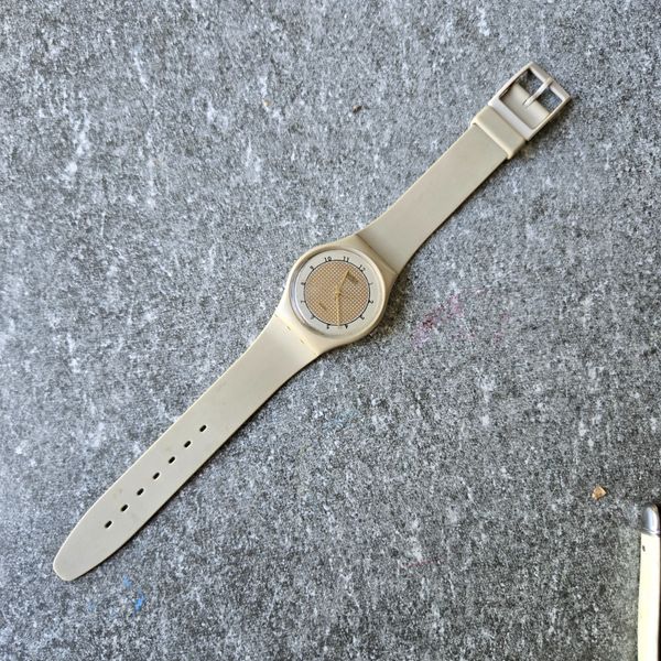 Rare Vintage - Swatch Watch "Golden Tan" GT103 - 1984 - Needs Battery ...