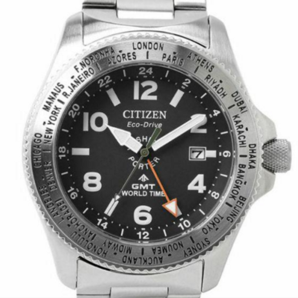 CITIZEN x PORTER GMT WORLD TIME Eco Drive Silver Promaster Japan Men's ...