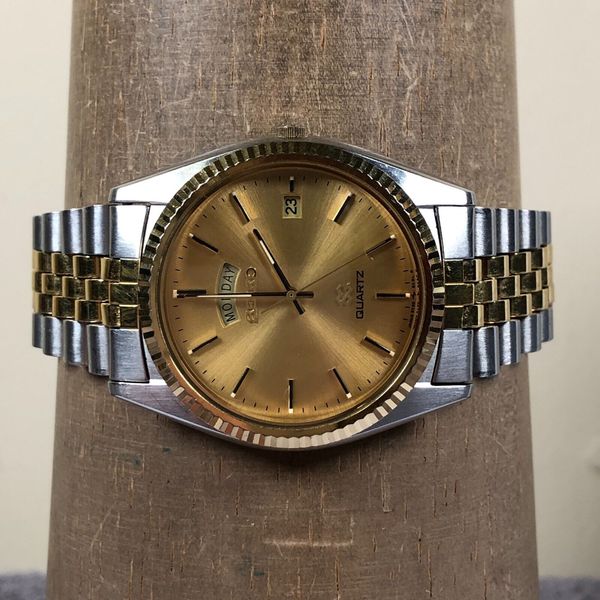 Vtg Seiko Men 5Y23-8A69 President Fluted Day Date Two Tone Quartz Watch 8 1/4" | WatchCharts ...