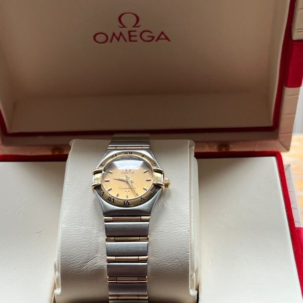Omega 1998 ladies Constellation 18ct Gold and Steel Full Bar ...
