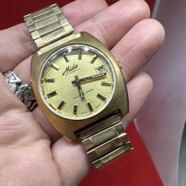 Vintage Mido Multi Star Automatic Gold Tone Menâ s Watch | WatchCharts ...