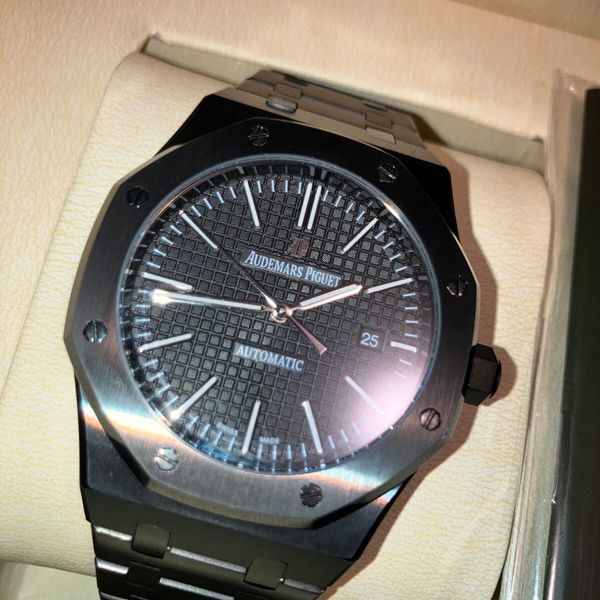 Audemars Piguet Royal Oak Men's Black Watch - N0688 H03168 ...