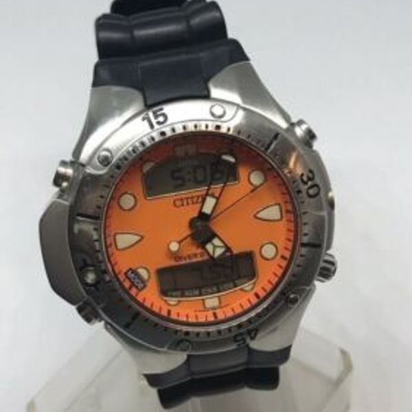 RARE Vintage Citizen Promaster G500-Q- 02501 Diver Orange Men's Watch ...