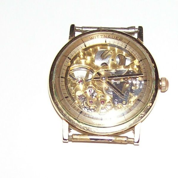 Vintage Wittnauer by Longines skeleton 17j 14K Gold Filled runs keeps ...